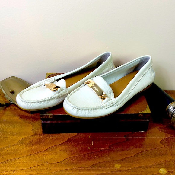 Coach | Shoes | Nwt Coach Ivory Leather Loafers | Poshmark
